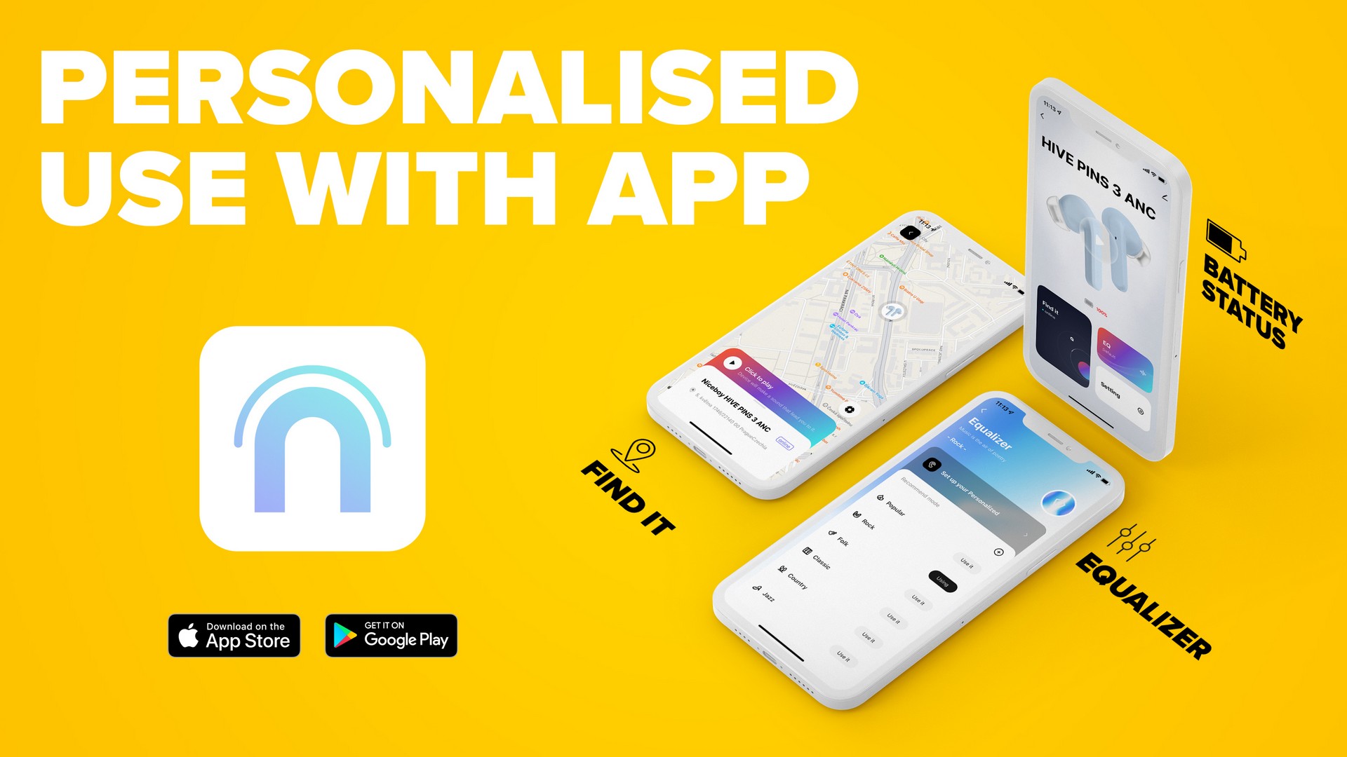 HIVE Pins 3 ANC Powder Blue | Niceboy