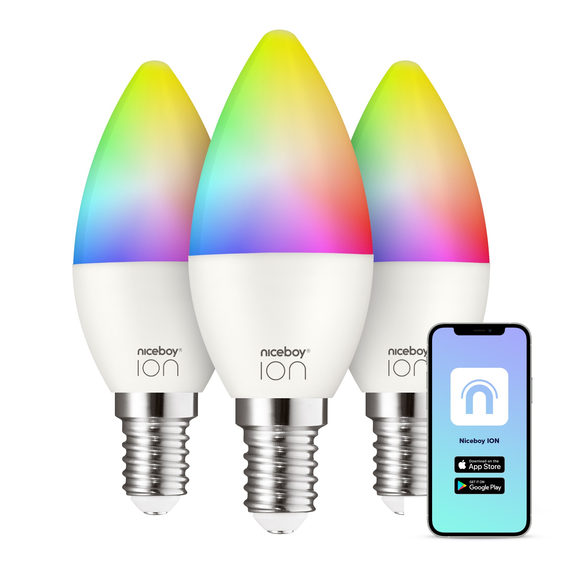 ION SmartBulb RGB E14 6W set 3ks | Niceboy